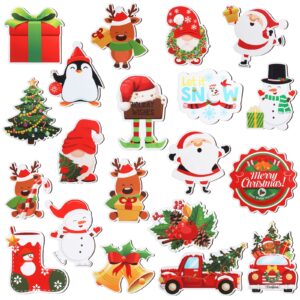 20 pieces christmas magnets set christmas refrigerator magnets santa snowman holiday magnets decorative magnetic fridge decoration xmas magnets fridge magnetic decor car sticker for dishwasher door