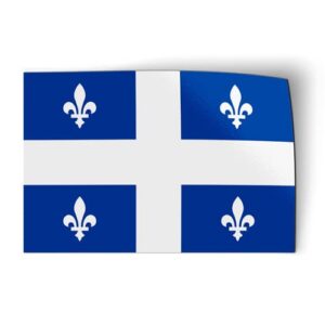 quebec canada flag - flexible magnet - car fridge locker - 6"