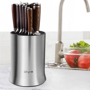 XXL Universal Knife Block Holder, 304 Stainless Steel Without Knives, Detachable for Easy Cleaning, Rust Proof