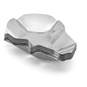 Outset 76471 Stainless Steel Grillable Oyster Shells, Set of 12, SIlver