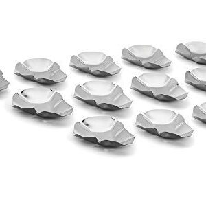 Outset 76471 Stainless Steel Grillable Oyster Shells, Set of 12, SIlver