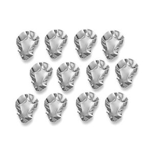 Outset 76471 Stainless Steel Grillable Oyster Shells, Set of 12, SIlver