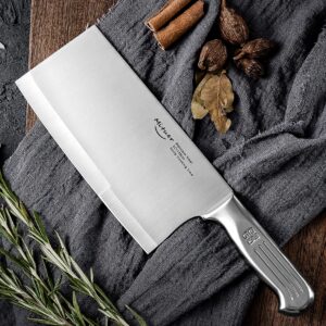 Mituer Meat Cleaver 7 inch Butcher Knife - Stainless Steel Chinese Chef Knife - Cleaver Knife for Restaurants and Home