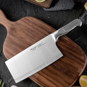 Mituer Meat Cleaver 7 inch Butcher Knife - Stainless Steel Chinese Chef Knife - Cleaver Knife for Restaurants and Home