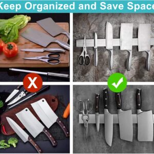 Magnetic Knife Holder for Wall 16 Inch Knife Magnetic Strip Refrigerator Knife Magnet Bar Wall Mount Knife Rack for RV Kitchen Utensil Holder Metal Tool Holder Knife Block for Kitchen Organization