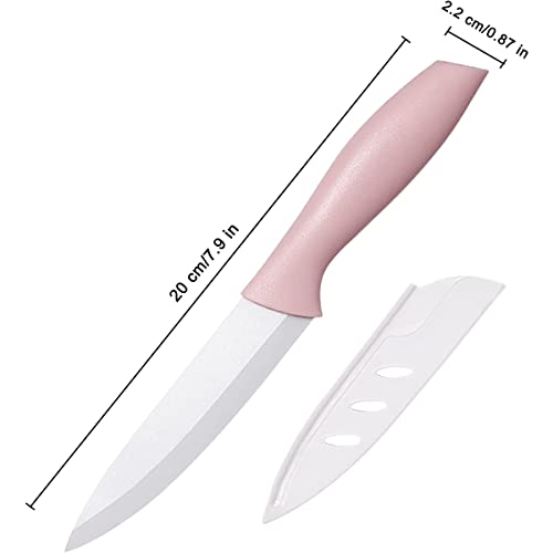 3 Pieces Ceramic Knife Set, 4 inch paring knife Sharp and Durable Fruit Knives with Sheath Covers,Used for Cooking Vegetable Fruit Bread and Meats