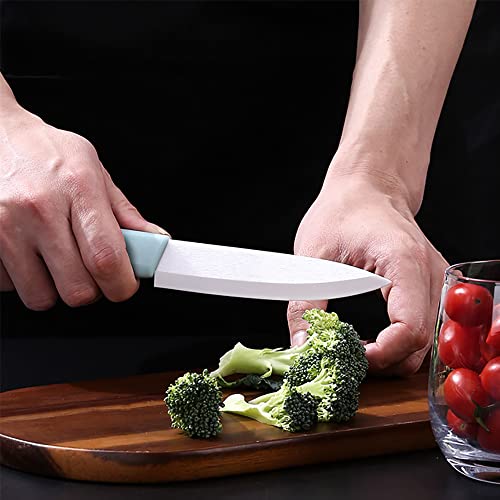 3 Pieces Ceramic Knife Set, 4 inch paring knife Sharp and Durable Fruit Knives with Sheath Covers,Used for Cooking Vegetable Fruit Bread and Meats