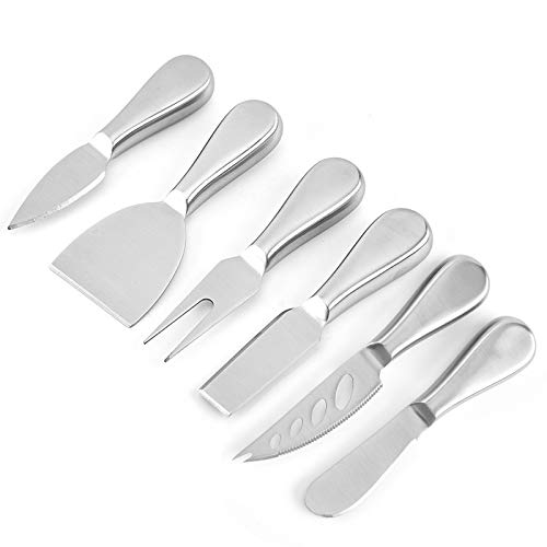 Clarmonde Premium Stainless Steel Cheese Tool Set - 6 Piece Cheese Knife Set - Cut, Spread All Your Favorite Cheeses