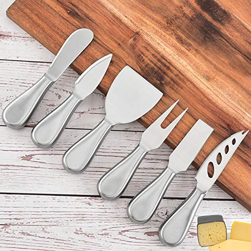 Clarmonde Premium Stainless Steel Cheese Tool Set - 6 Piece Cheese Knife Set - Cut, Spread All Your Favorite Cheeses