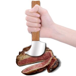 fstcrt rocker knife for disabled, one handed gadgets, ulu knife, curved knife for make salad or cut food in can & bowl, ideal for one-handed use by hand tremors, arthritis, elderly or pet owner