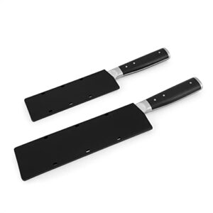 KitchenAid Gourmet Forged Triple Rivet Santoku Knife Set with Custom-Fit Blade Covers, 7-inch Santoku Knife, 5-inch Santoku Knife, 2-Piece Set, High-Carbon Japanese Stainless Steel Blades, Black