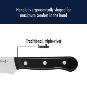 HENCKELS Solution Razor-Sharp 6-inch Utility Knife, Tomato Knife, German Engineered Informed by 100+ Years of Mastery, Black/Stainless Steel