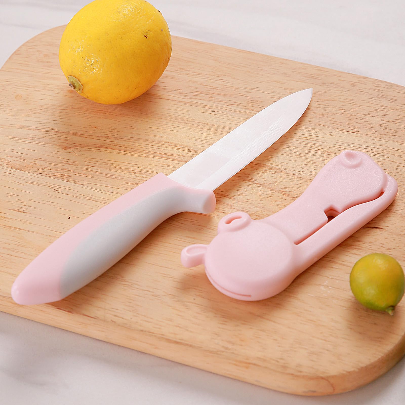 YUSOTAN Ceramic Paring Knife - 4-Inch with Sharp Ceramic Blade and Unique Hippopotamus Cover - Handle Fruit and Vegetables Kitchen Knife(Green)