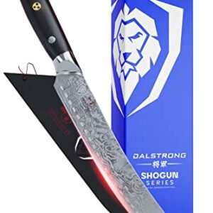 DALSTRONG Butcher Knife - 8 inch - Shogun Series ELITE - Japanese AUS-10V Super Steel - G10 Handle - Vacuum Treated - Meat, Kitchen Slicer - Razor Sharp Breaking Knife - BBQ Knife - Sheath Included