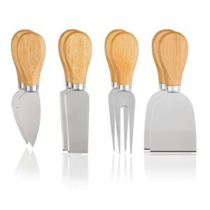 yxchome cheese knives set of 8-2 cheese knife, 2 cheese fork, 2 cheese slicer, 2 butter knife – premium mini stainless steel cheese knives - cheese knife set for charcuterie board