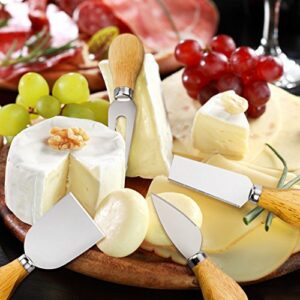 YXChome Cheese Knives Set of 8-2 Cheese Knife, 2 Cheese Fork, 2 Cheese Slicer, 2 Butter Knife – Premium Mini Stainless Steel Cheese Knives - Cheese Knife Set for Charcuterie Board