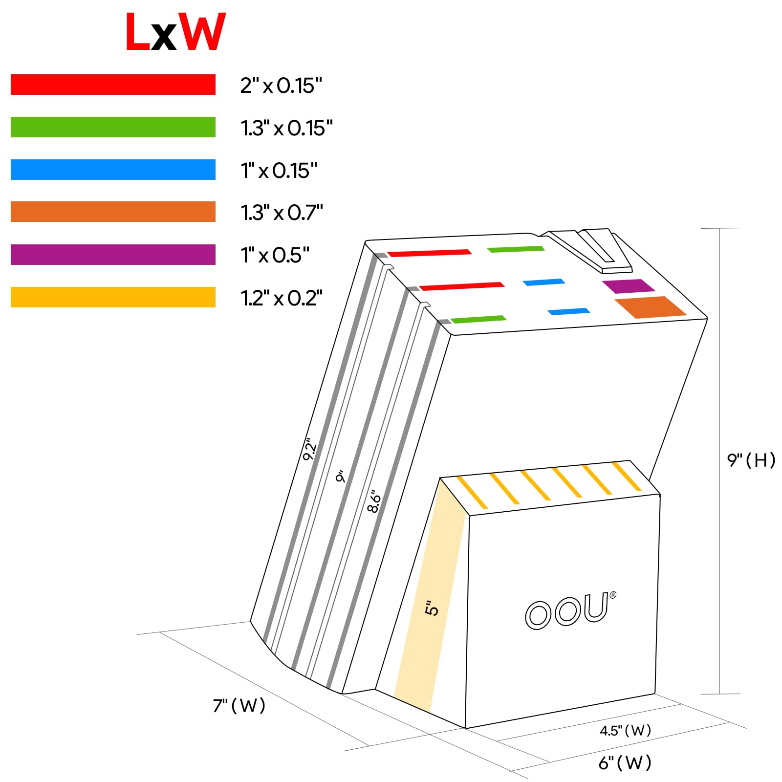 OOU! Home Knife Storage Block, Walnut Wooden Knife Block Holder, Universal Kitchen Knife Blocks with Built-in Sharpener, 14 Slots Knife Holder for Kitchen Counter, Without Knives