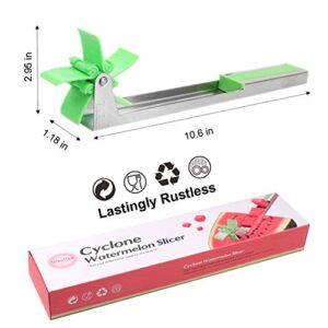 Watermelon Windmill Cutter Slicer [Original] - Weetiee Auto Stainless Steel Melon Cuber Knife - Fun Fruit Vegetable Salad Quickly Cut Tool, Best Gift For Girls Mom Friends, Must Have Kitchen Gadget