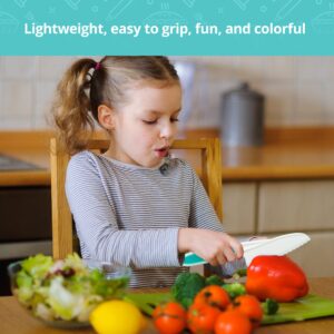 TruChef Kids Knife Set for Cooking and Cutting Fruits, Veggies & Cake - Perfect Starter Knife Set for Little Hands in the Kitchen - 3-Piece Nylon Knife for Kids - Fun & Safe Lettuce Knife