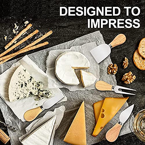 Linwnil 20 Pieces Spreader Knife Set Cheese Butter Spreader Knife Cheese Slicer Knife Mini Serving Tongs Spoons Forks for Charcuterie Boards Accessories,Birthday Wedding Christmas