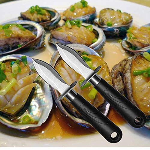 Oyster Shucking Knife Clam Knife Shucker Shellfish Seafood Opener with Non Slip Handle and Level 5 Protection Food Grade Cut Resistant Gloves(XL)