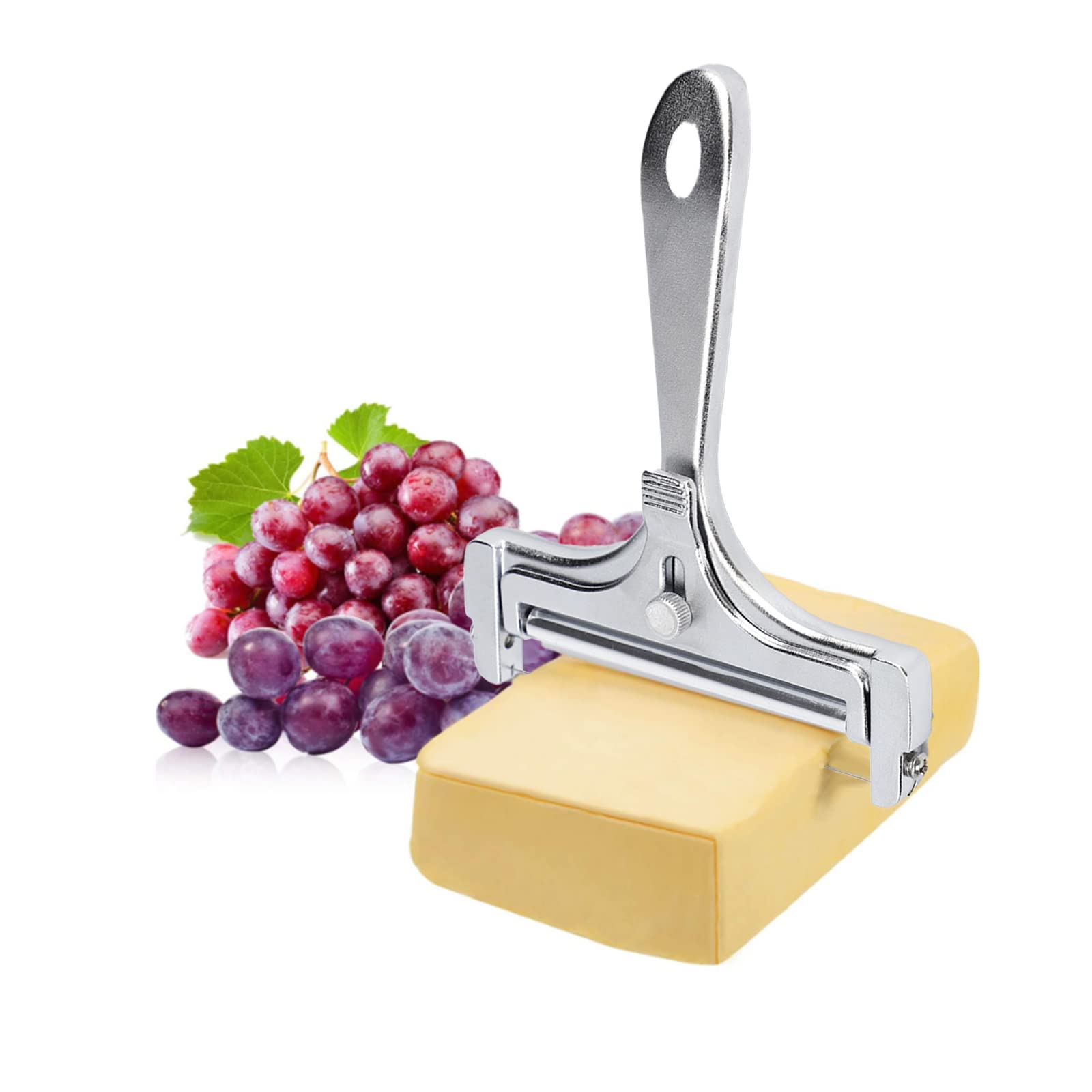 Adjustable Heavy Duty Aluminium Alloy Cheese Slicer,Slicers With Wire for Soft & Semi-Hard Cheeses,Perfectly for Kitchen Cooking Hand Held Cheese Cutter