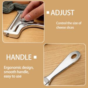 Adjustable Heavy Duty Aluminium Alloy Cheese Slicer,Slicers With Wire for Soft & Semi-Hard Cheeses,Perfectly for Kitchen Cooking Hand Held Cheese Cutter