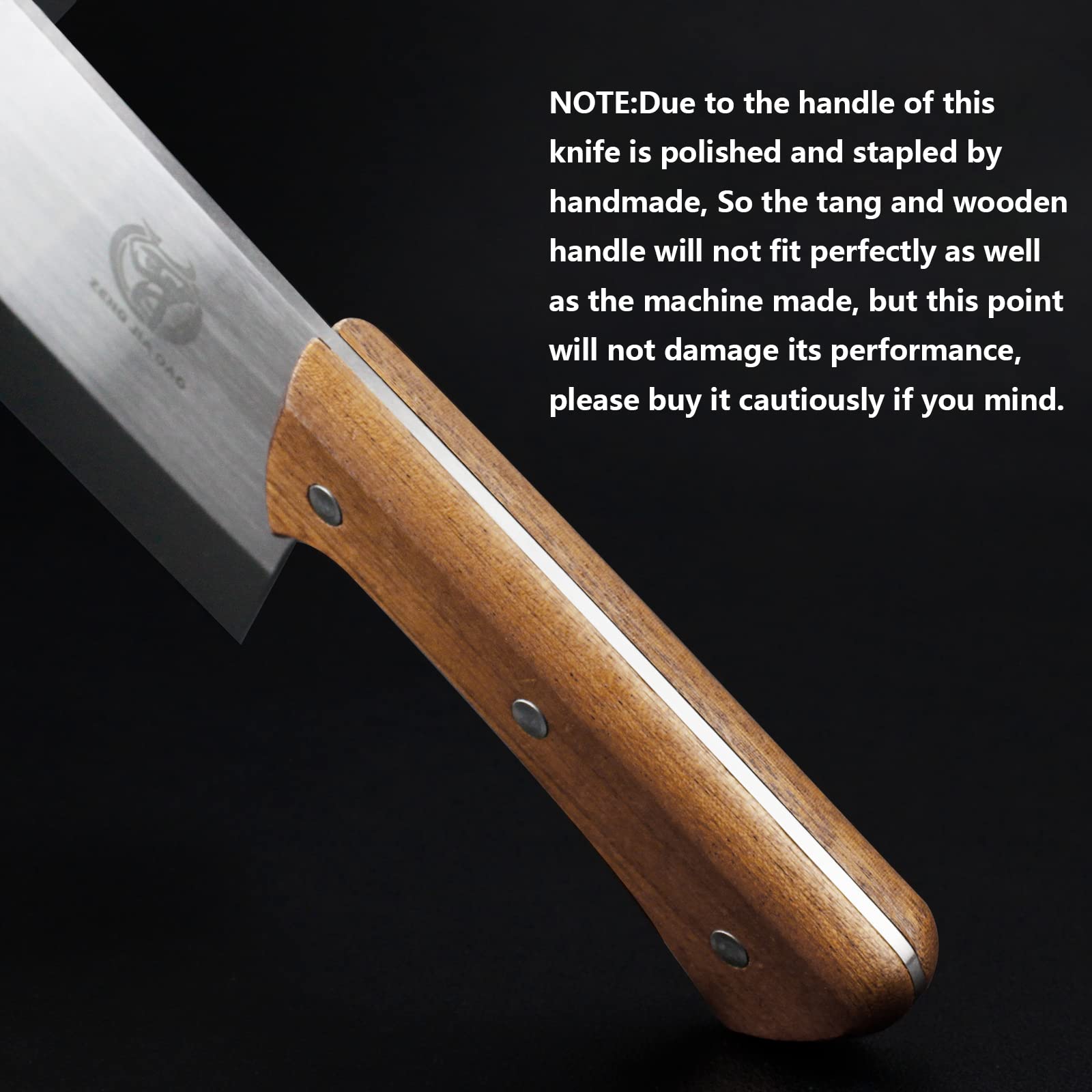 ZENG JIA DAO Meat Cleaver - 7'' Heavy Duty Butcher Knife Meat Chopper Bone Cutting Knife - High Carbon German Stainless Steel - Pearwood Handle for Home Kitchen and Restaurant 2023 Gifts