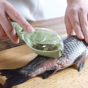 Gnker Fish Scaler Skin Brush Scraping Fishing Brush Fast Remove Fish knife Cleaning Peeler Scaler Scraper