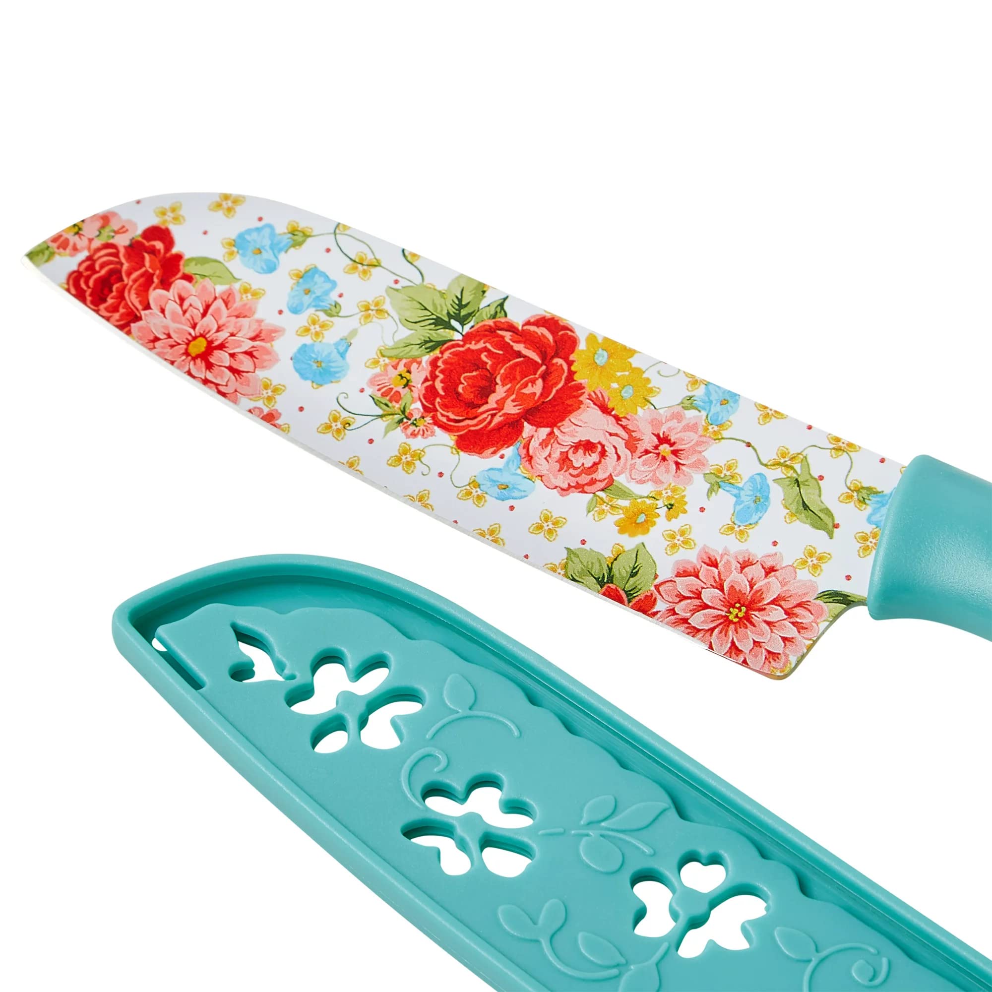 The Pioneer Woman Blooming Bouquet 20-Piece Cutlery Set - Knife set - Cutting board