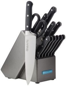 kitchenaid kkftr14sl classic forged 14-piece triple rivet cutlery set