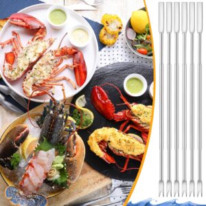 Yaomiao Stainless Steel Seafood Forks Set Silver 6.8 Inch Crab Forks Seafood Tools Crab Legs Utensils Seafood Picks for Eating Lobster Crab Leg Shrimp(40 Pcs)