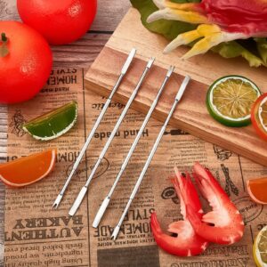 Yaomiao Stainless Steel Seafood Forks Set Silver 6.8 Inch Crab Forks Seafood Tools Crab Legs Utensils Seafood Picks for Eating Lobster Crab Leg Shrimp(40 Pcs)