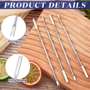 Yaomiao Stainless Steel Seafood Forks Set Silver 6.8 Inch Crab Forks Seafood Tools Crab Legs Utensils Seafood Picks for Eating Lobster Crab Leg Shrimp(40 Pcs)