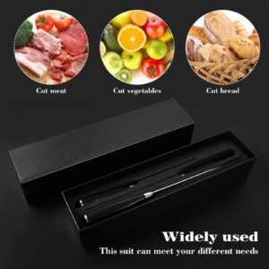 3Pcs Professional Chef Knife Set, German High Carbon Stainless Steel Chef Knife Santoku Knife Paring Knife with Pakkawood Handle and Gift Box