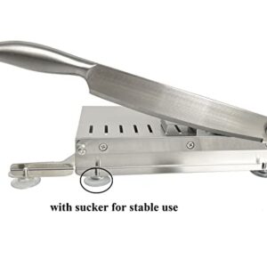 Frozen Meat Cutter Manual Slicer Chopper 10.4inch Stainless Steel for Rib Beef Mutton Vegetable Whole Chicken