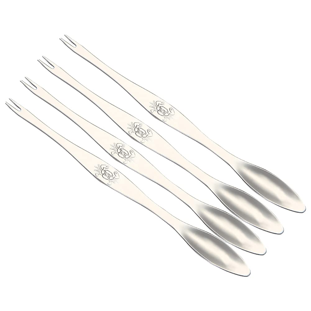 GSHLLO 6 Pcs Stainless Steel Lobster Crab Forks Picks Spoons Seafood Eating Utensils Tools Kitchen Gadgets Party Tableware