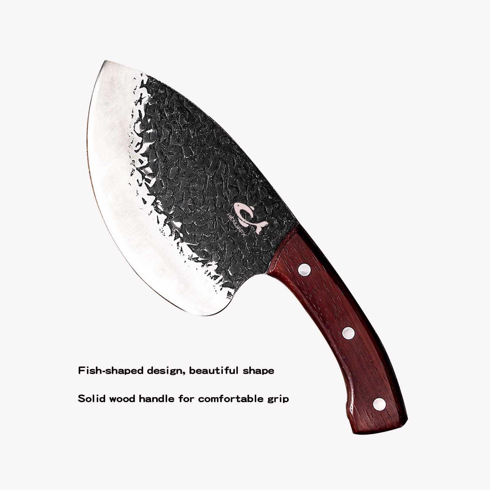 HENWAFX Seafood Market Aquatic Fish Knives Professional Tool Kitchen Knife Sharp Slaughter Fish Special Knife Meat Cleaver (forging)