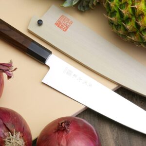 Yoshihiro Ice Hardened Stainless Steel Wa Gyuto Japanese Chef Knife (8.25'' (210mm))