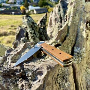 Herbertz Germany Extremely Sharp Pocket Folding Kitchen Chef Knife Paring Utility Knife Natural Rosewood 440 Stainless Steel Japanese Style