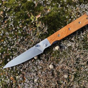 Herbertz Germany Extremely Sharp Pocket Folding Kitchen Chef Knife Paring Utility Knife Natural Rosewood 440 Stainless Steel Japanese Style