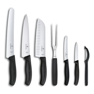 victorinox swiss classic 7-piece knife set black