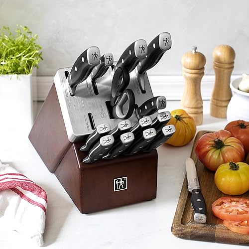 HENCKELS Forged Accent Knife Block Set, 16, Walnut