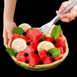 3PCS Watermelon Slicer Cutter, 2- in- 1 Watermelon Fork Slicer, 2023 New Watermelon Slicer Cutter Summer Watermelon Fruit Cutting Fork, Stainless Steel Fruit Forks for Family Parties Camping