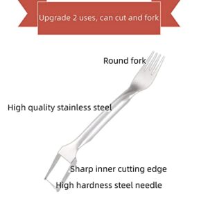 3PCS Watermelon Slicer Cutter, 2- in- 1 Watermelon Fork Slicer, 2023 New Watermelon Slicer Cutter Summer Watermelon Fruit Cutting Fork, Stainless Steel Fruit Forks for Family Parties Camping