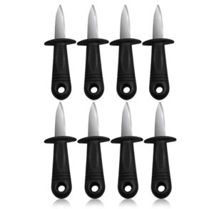 dhieong 8 pack oyster knife oyster shucking knives shucker - stainless steel oyster shucker shucker oyster shuckers with non slip handle for clam crab shellfish seafood opener