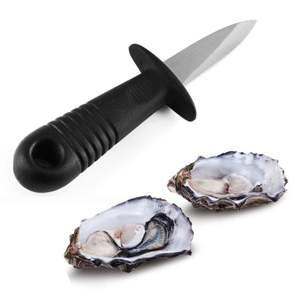 Dhieong 8 Pack Oyster Knife Oyster Shucking Knives Shucker - Stainless Steel Oyster Shucker Shucker Oyster Shuckers with Non Slip Handle for Clam Crab Shellfish Seafood Opener