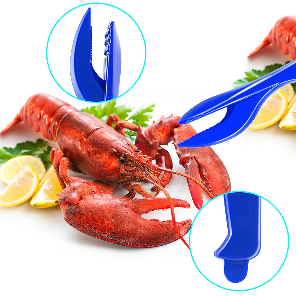 Crab Leg Crackers and Tools, Seafood Tools Set and Picks Set includes 2 Crab Crackers, 2 Lobster Shell Forks, 2 Crab Leg Forks, 2 Seafood Scissors and 1 Storage Bag