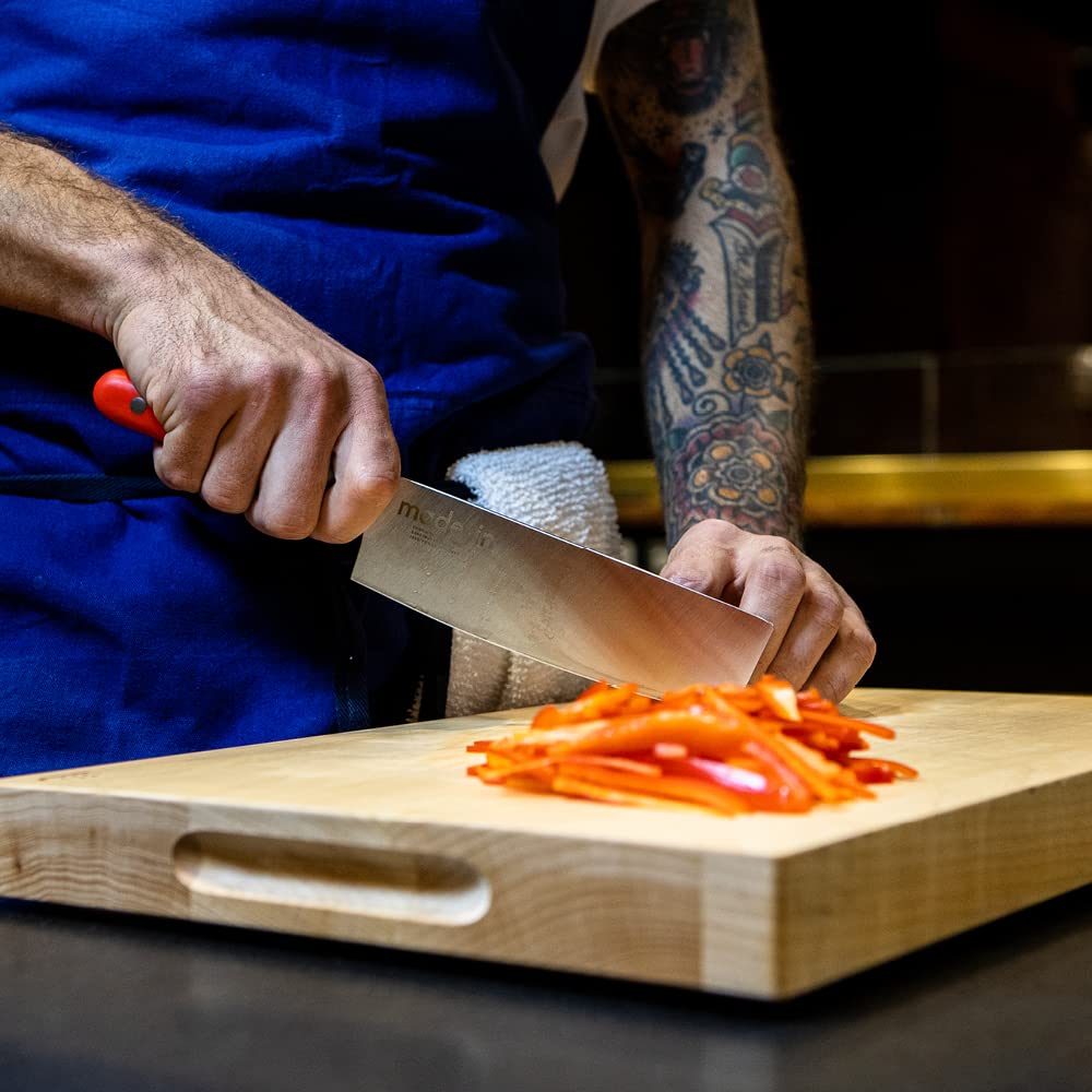 Made In Cookware - 6" Nakiri Knife - Crafted in France - Full Tang With Truffle Black Handle