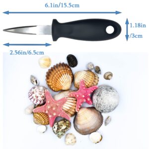 ZZJKeep 10 Pack Oyster Knife,Stainless Steel Seafood Opener Tool,Clam Shellfish and Oyster Knife Shucker with Nylon Handle, Oyster Shucking Knife Set for Shucking Oysters